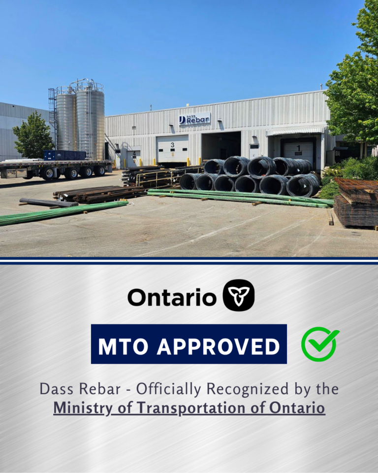 Quality Rebar Supplier in Ontario | Dass Rebar - MTO Approved